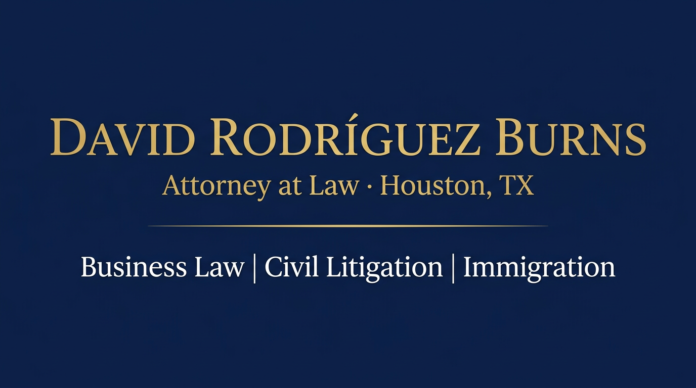 Rodriguez Burns Law | Houston Attorney – Business, Litigation, Immigration